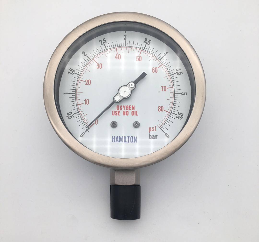 Pressure Gauge 0 6 Bar 0 80 Psi 1 2 NPT Bottom 4 Dial Size SS 316 pressure-gauge-0-6-bar-0-80-psi-1-2-npt-bottom-4-dial-size-ss-316