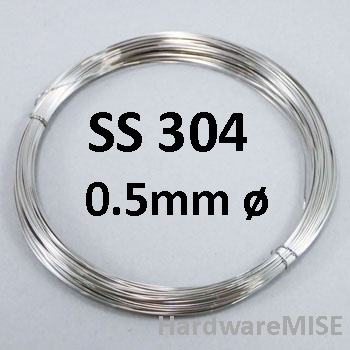 SS 304 Stainless Steel Wire Single Strand SS304 Tie Wire Soft 0.5mm ...